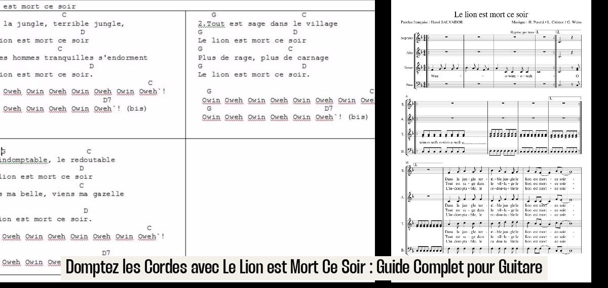 Domptez les Cordes avec Le Lion est Mort Ce Soir : Guide Complet pour ...